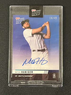 Mitch Haniger 2019 Topps Now Opening Day Auto Blue /49 Mariners | eBay