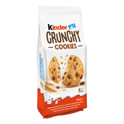 Kinder Crunchy Cookies 8 Kekse mit Stückchen aus Schokolade 136g | eBay.de