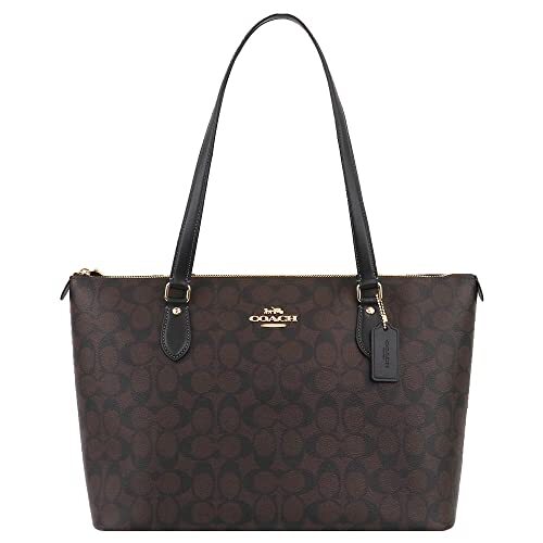 [Coach] Signature Gallery Tote Bag CH504 IMAA8 Brown/Black | eBay