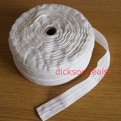 1 Inch 25mm Wide Curtain Header Heading Tape Polyester Choose 5, 10 or ...