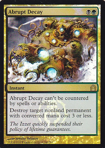 Abrupt Decay Foil