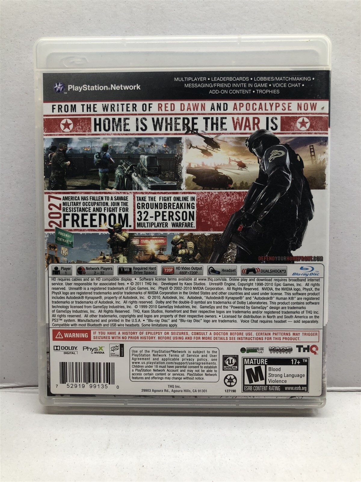 Homefront - PS3 PlayStation 3 - Complete w/ Manual - Tested Working ...