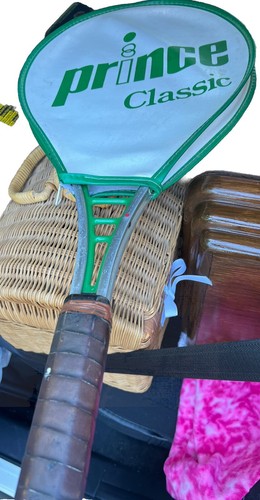 Vtg Retro 80s Prince Classic Green Tennis Racket 4 1/4 Grip w/ Cover | eBay