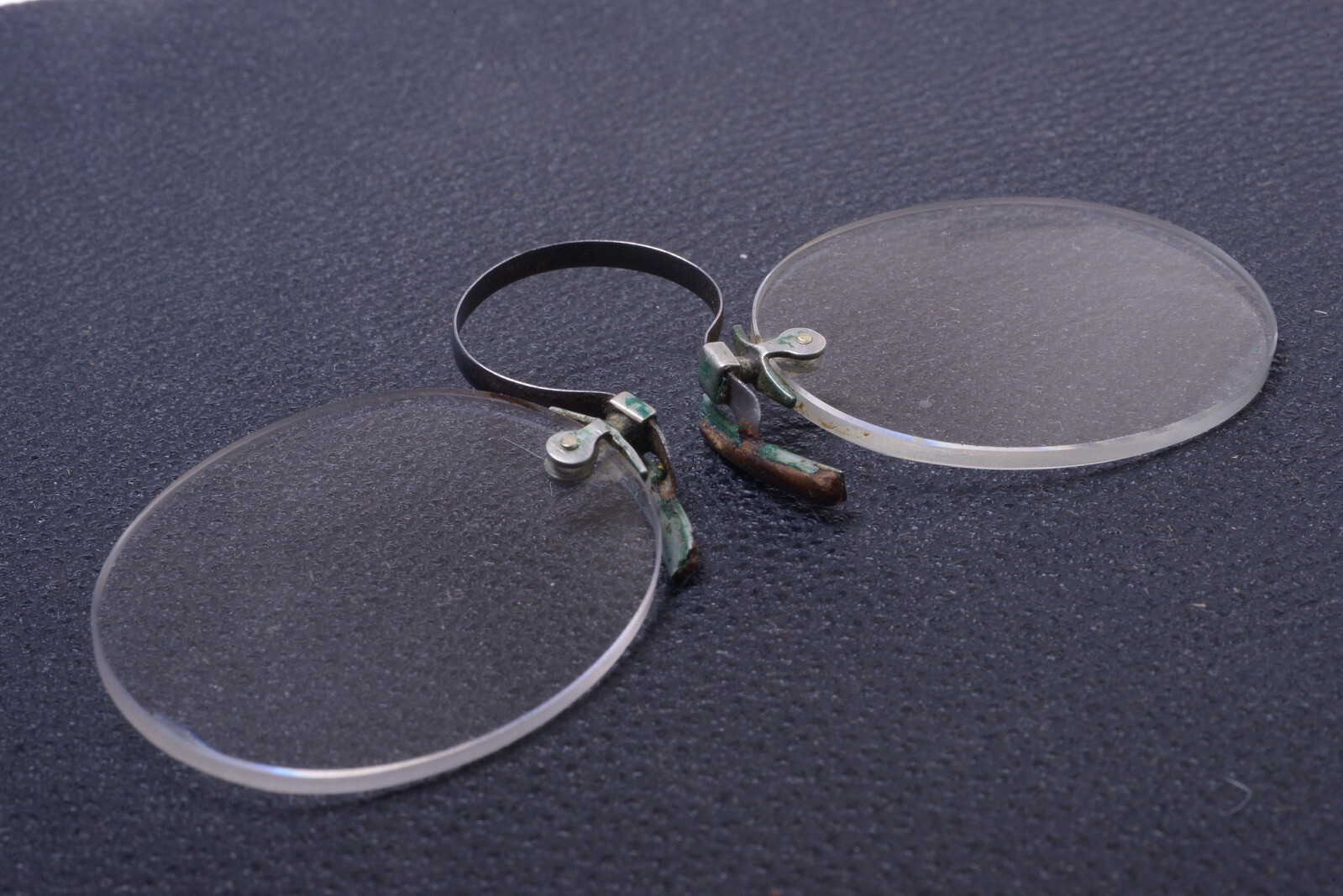 ANTIQUE PINCH, PINCE NEZ READING NOSE GLASSES SPECTACLES APP. -2 ...