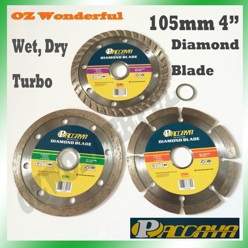 105mm 4" Dry/ Wet/Turbo Diamond Cutting Disc Saw Blade Disk Marble Tile ...