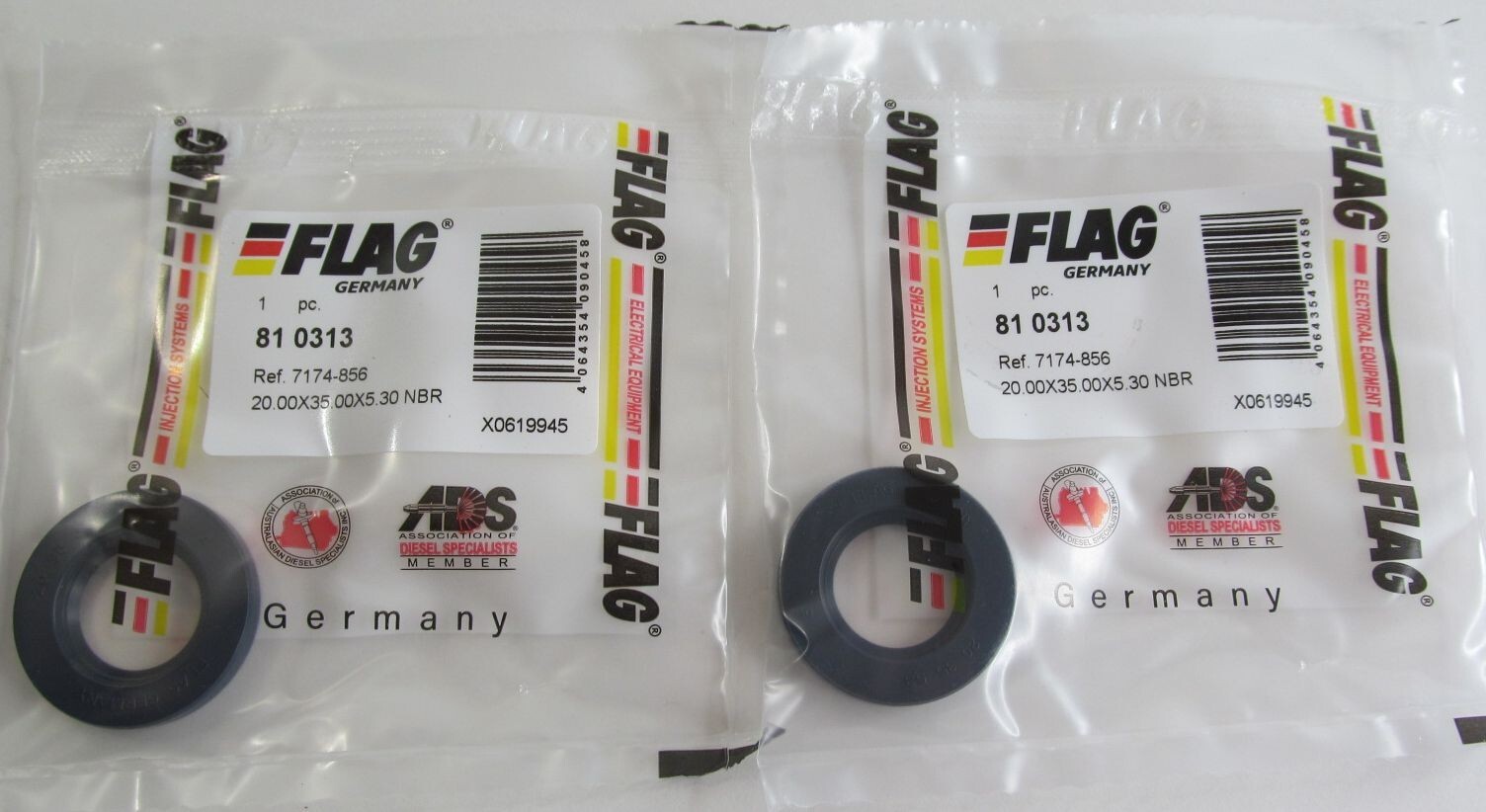 2-PACK FLAG GERMANY 81 0313 FOR DELPHI 7174-856 FUEL INJECTOR PUMP ...
