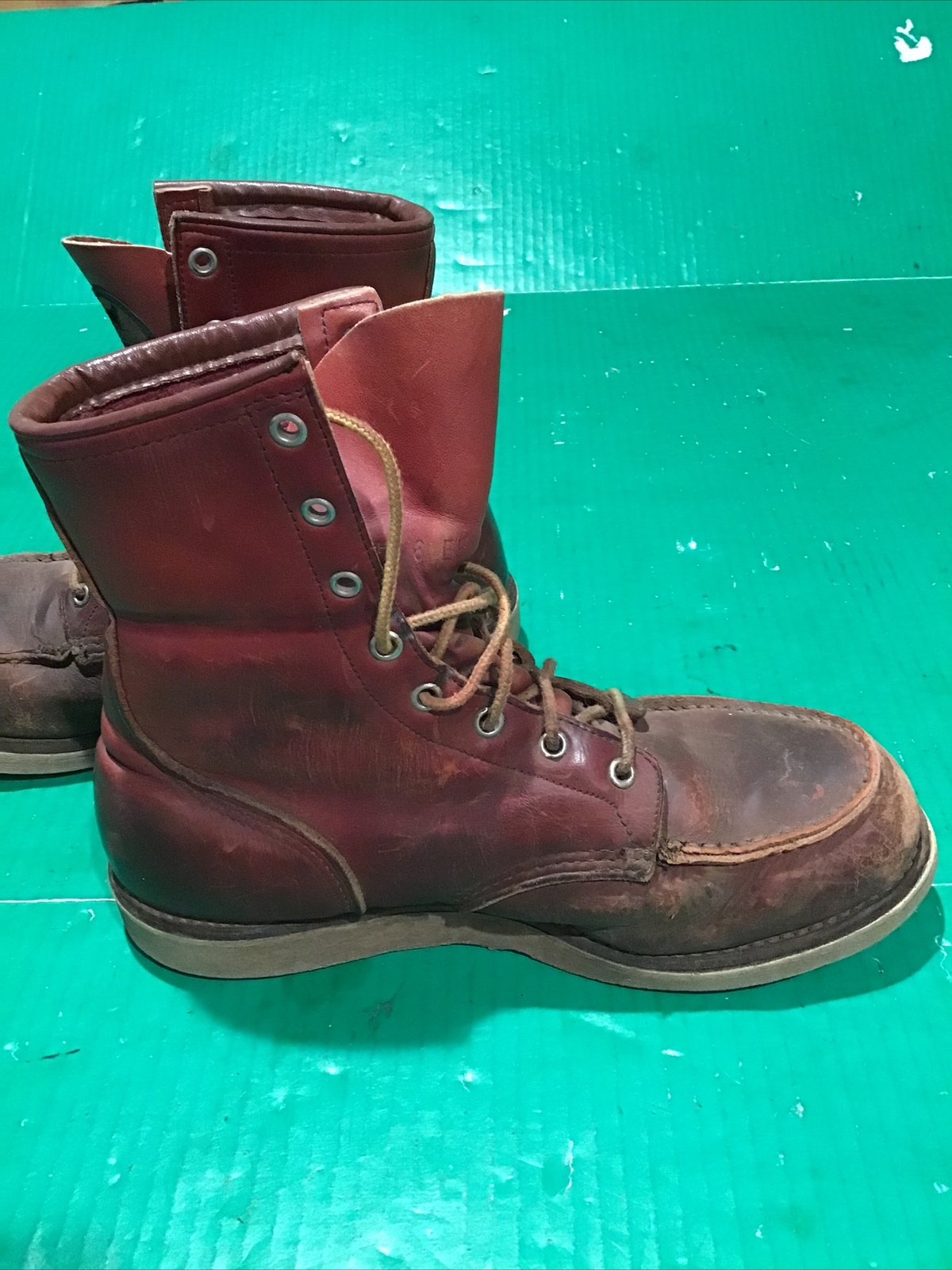 Vintage Red Wing Irish Setter Boots Leather Moc Toe Red Quilt Lining ...