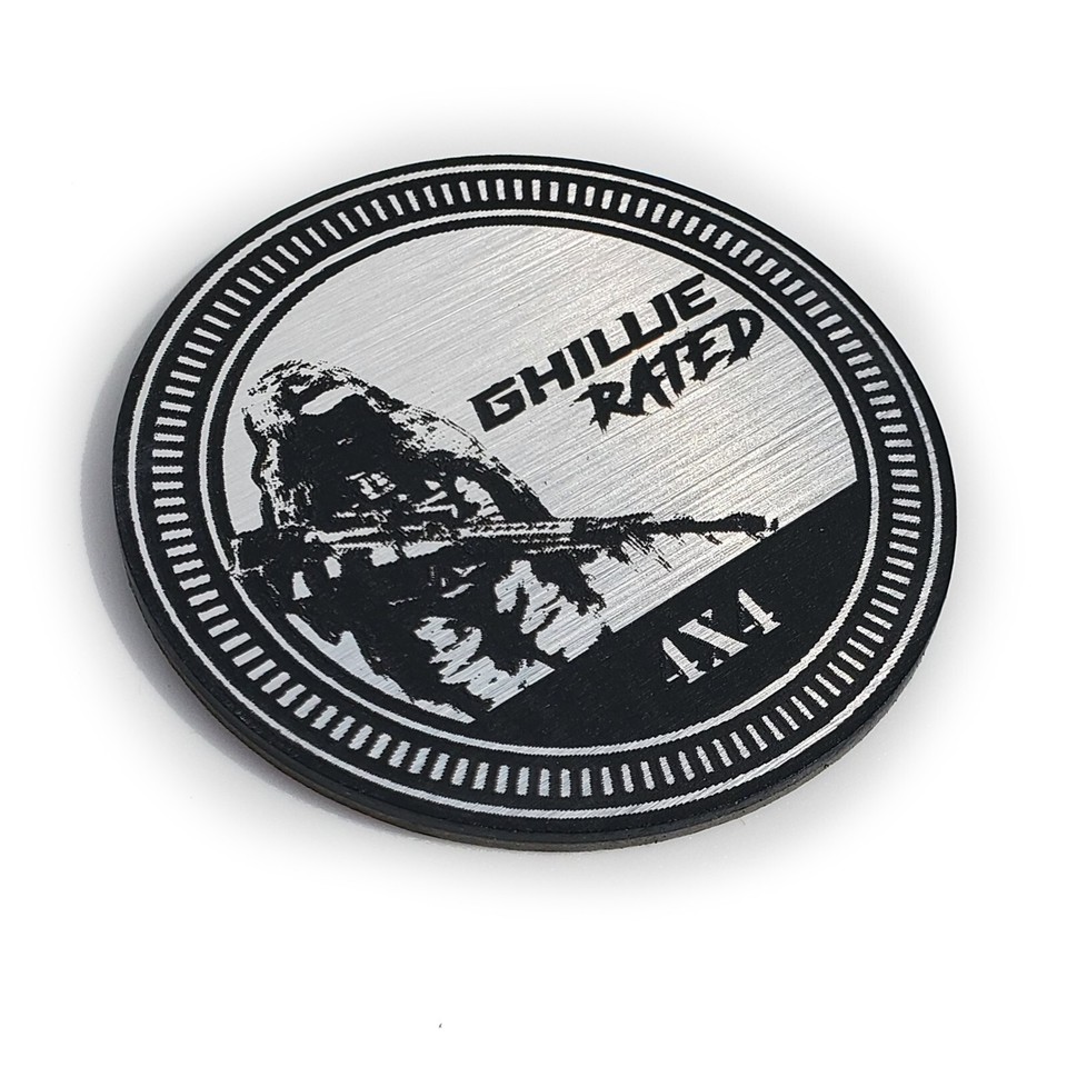 Pair (2) GHILLIE Rated Fender Badges fits JEEP WRANGLER YJ JL JK TJ CJ ...