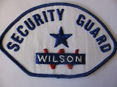 WILSON Meat Meats Cedar Rapids IA Security Guard Patch Sew On 5” Rare Free Ship | eBay
