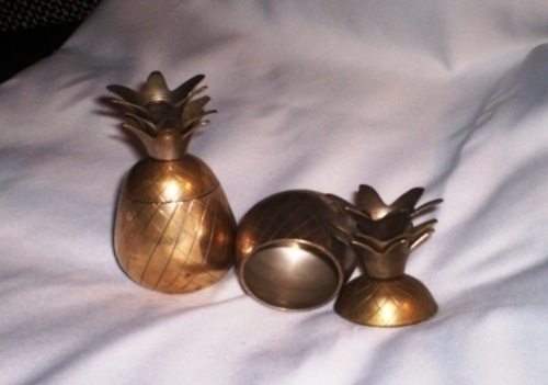 Silver unknown Crosshatch pineapple container | eBay
