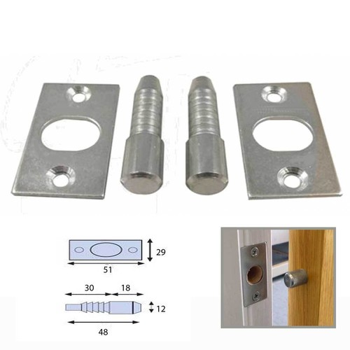 Hinge Bolts Dog Bolts Extra Security On ALL Doors Easy To Instal Zinc ...