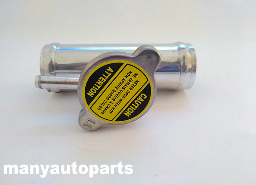 Universal 1-1/2" (38MM) Aluminum Radiator Hose Inline Filler Coolant ...