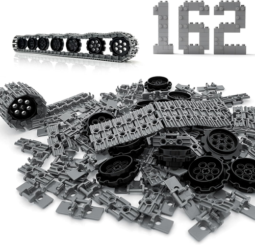 162PCS Technical Tank Track & Wheel Set Treads Chain Links Tank Robot ...