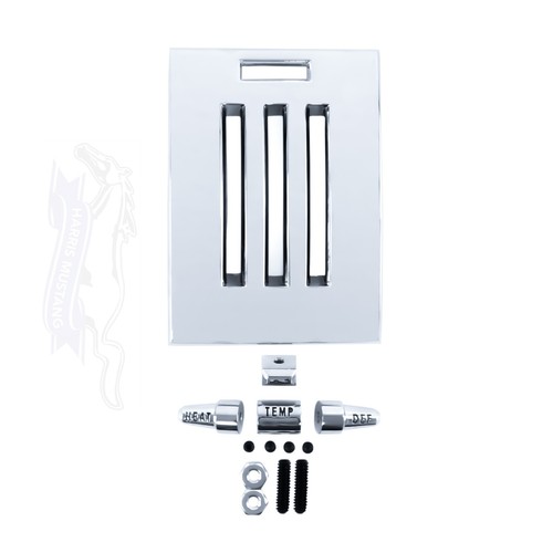 64 1/2 65 66 Mustang Falcon Dash Heater Control Plate & Knob Kit - C5ZZ ...