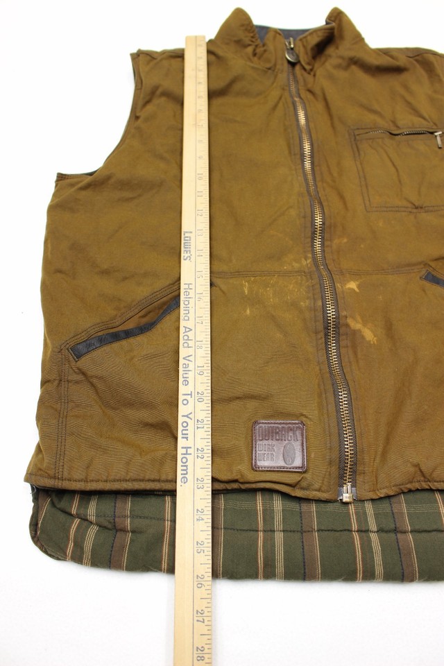 Vtg Outback Trading Company mens L brown blanket line canvas rugged ...
