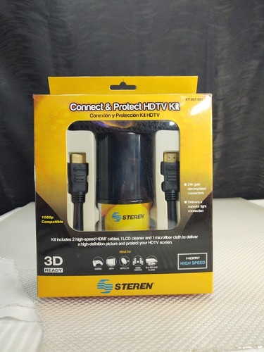 2 High-speed HDMI Cables LCD Cleaner For HDTV Gaming Blue Ray Computer ...