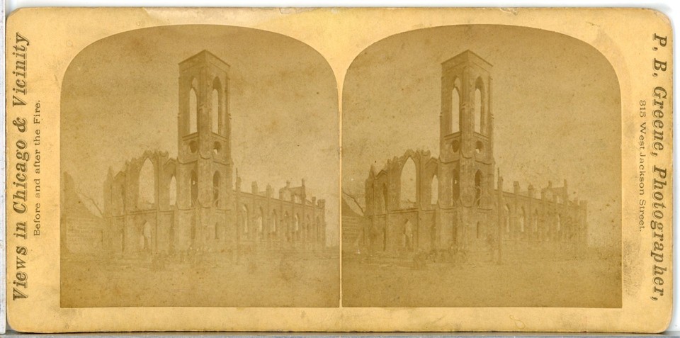 Chicago Fire, Destroyed Church 1871-P.B. Greene Stereoview E97 | eBay