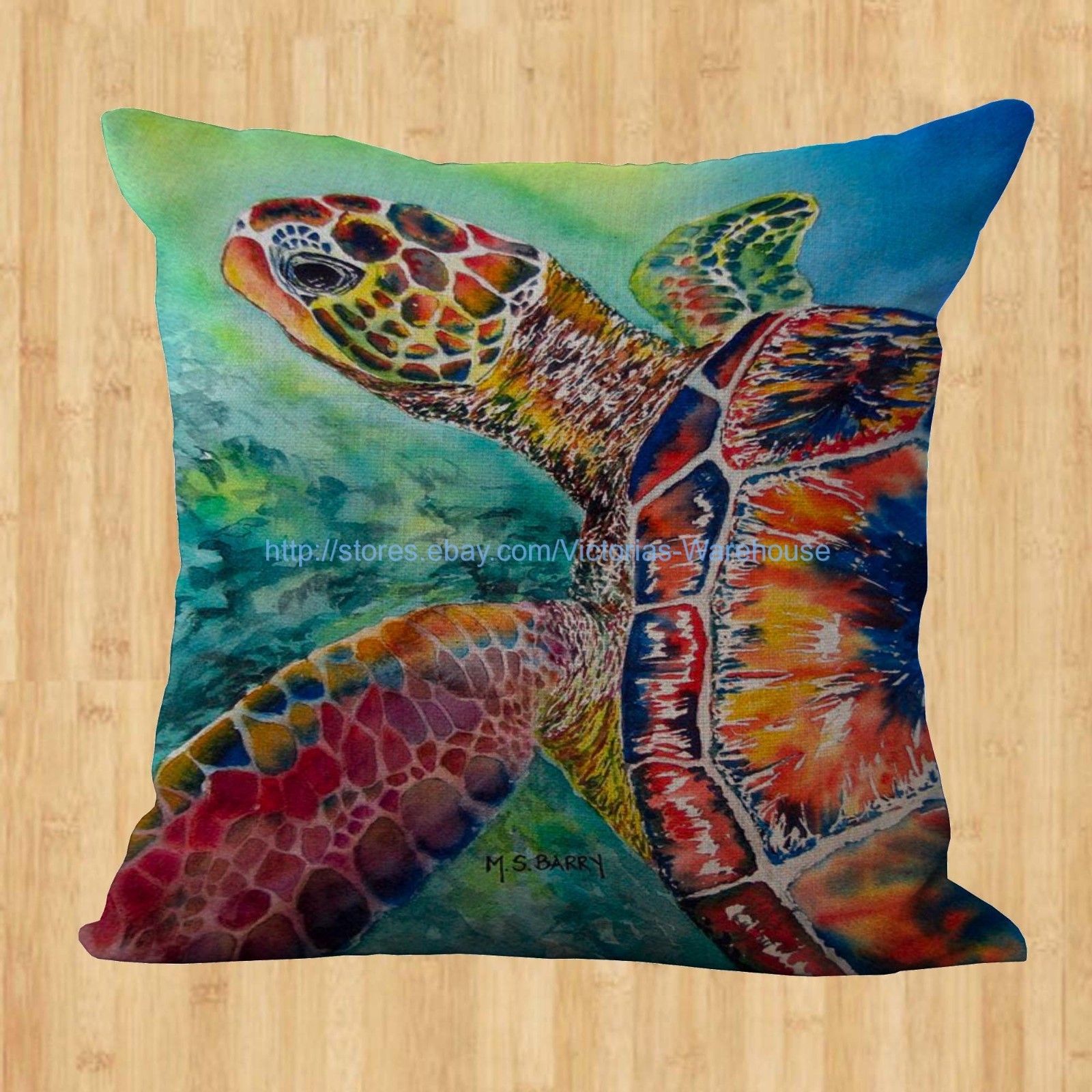 wholesale 4pcs sea life turtle cushion cover replacement outdoor ...