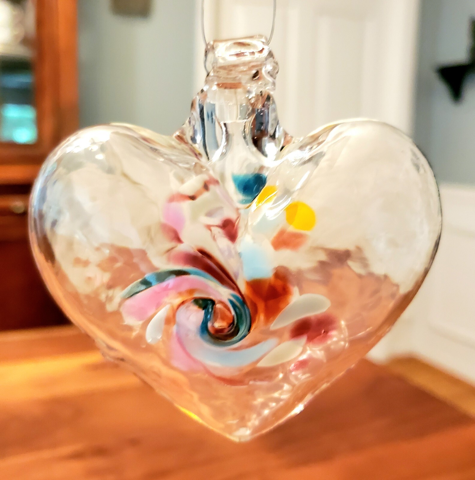 Kitras Art Glass Heart of Memories Window Charm Ornament | eBay