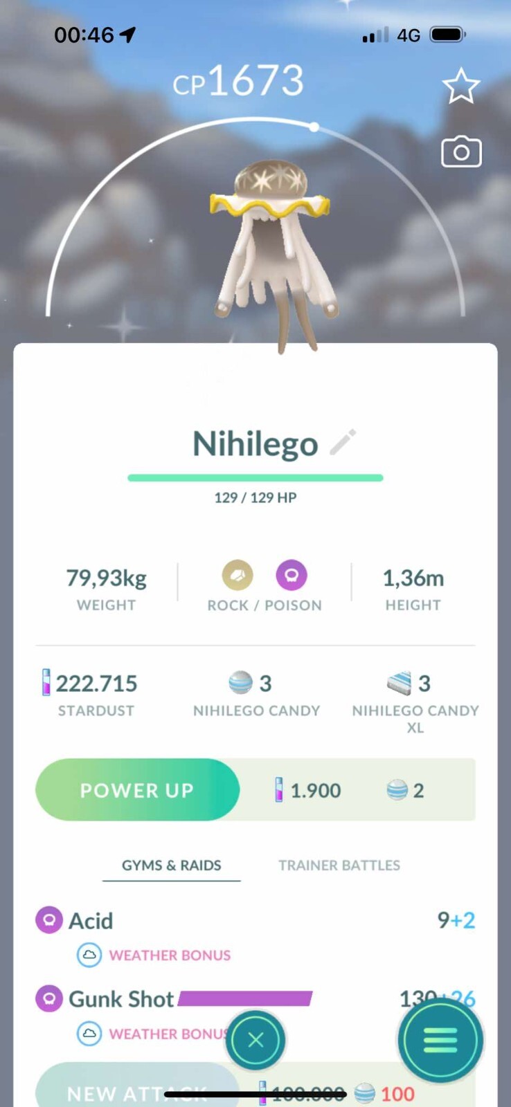 Pokemon Shiny Nihilego IvI 15 - mini P T C 100k stardust | eBay