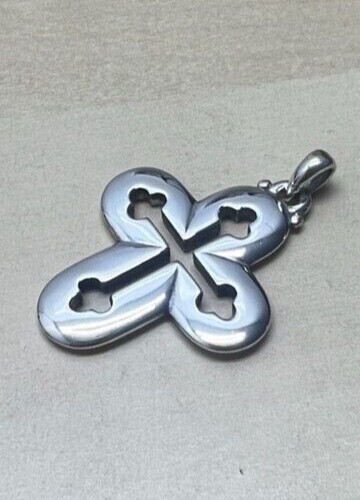 RETIRED & RARE JAMES AVERY STERLING SILVER BUDDED CROSS CUT OUT PENDANT ...