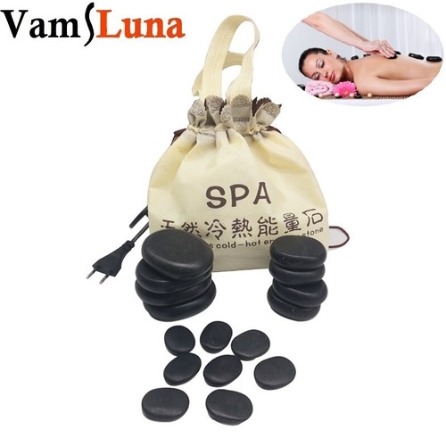 Portable Massager Basalt Hot Stone Set 16pcs Hot Rocks Stones Massage ...