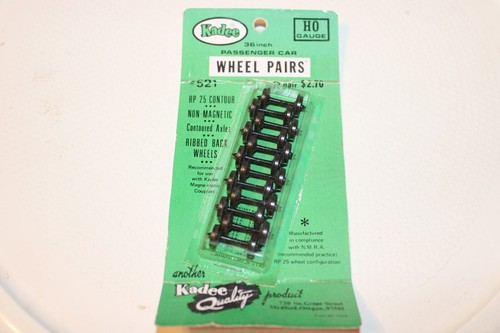 HO Scale Kadee, Pack of 12 Wheels and Axles RP-25 Contour #521, BNOS | eBay