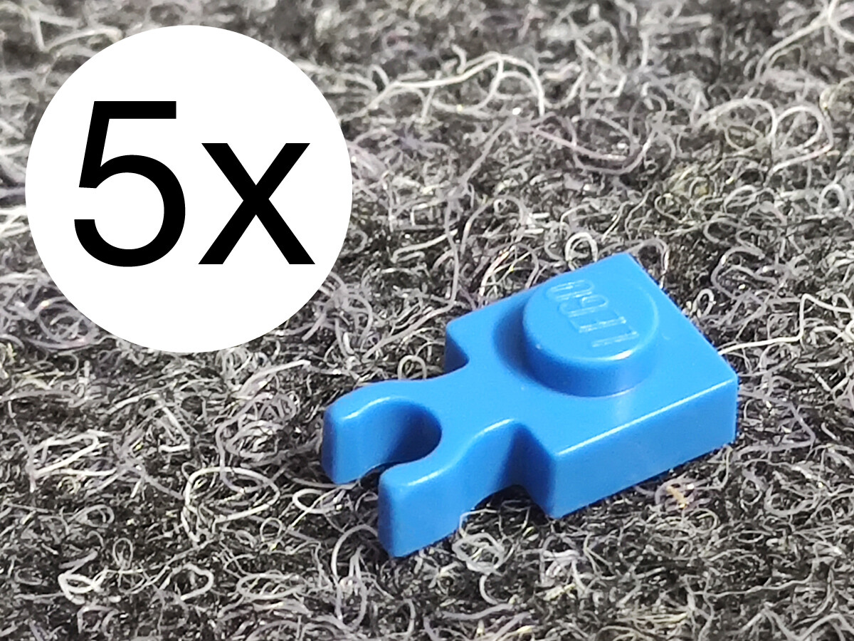 Lego 5 x 4085a 4085b 4085c 4085 1 x 1 Platte modifiziert mit Clip ...