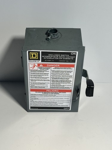 Square D 30 Amp Light Duty Disconnect Switch 120/240V 3-Wires Series ...