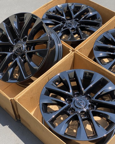 18" Lexus GX460 Factory Wheels OEM Rims Gloss Black GX 460 Set 4 74297 ...
