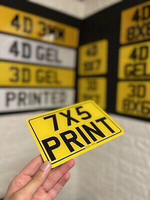 Small 7X5 Plate Motorbike Motorcycle Reflective Track Day Novelty Show ...