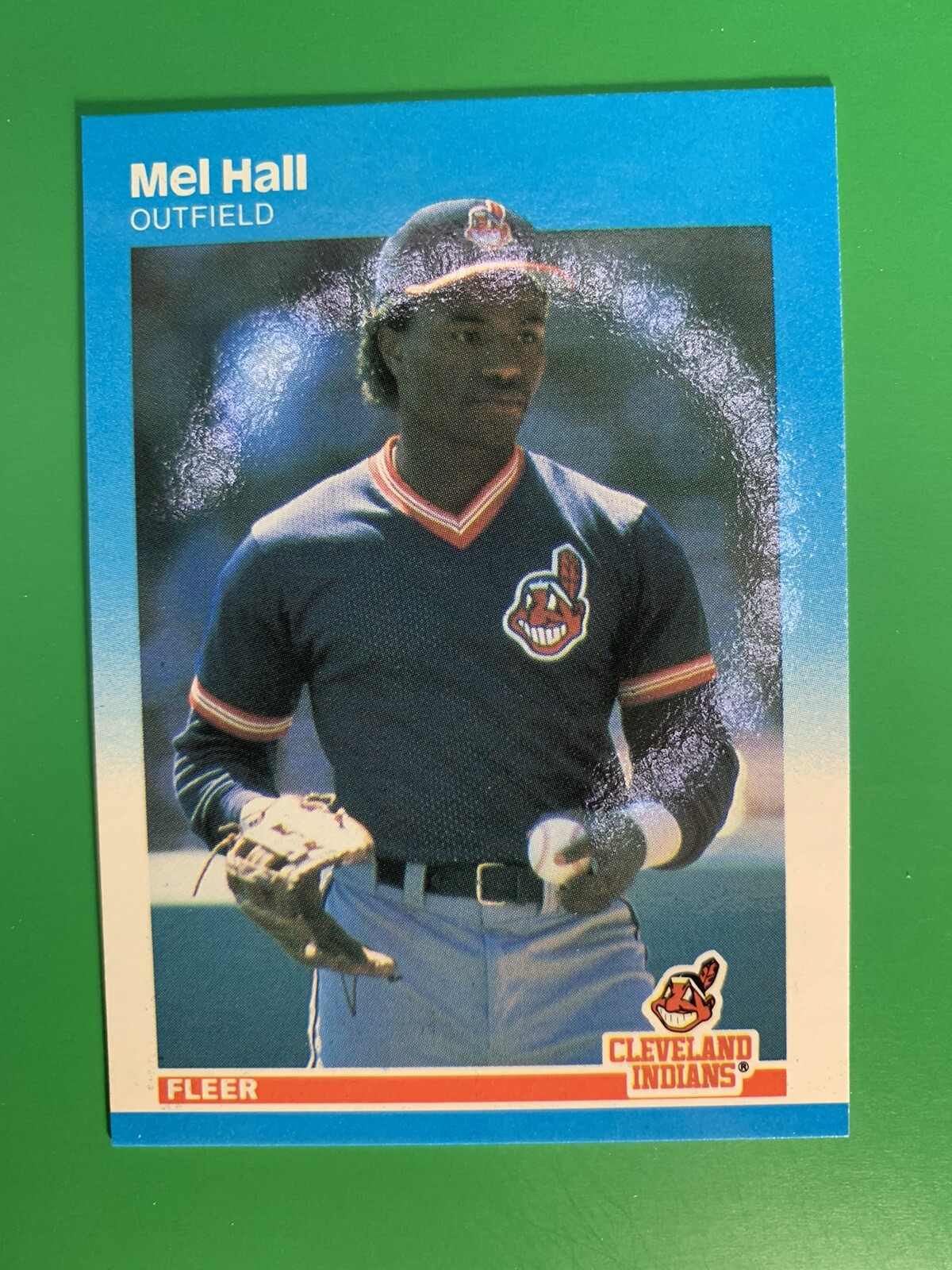 1987 Fleer Glossy Mel Hall #252 Cleveland Indians | eBay