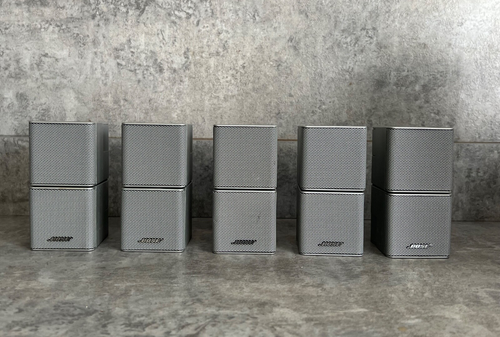 5 X BOSE 5.1 SILVER DOUBLE JEWEL CUBE LIFESTYLE ACOUSTIMASS SPEAKERS 48 ...