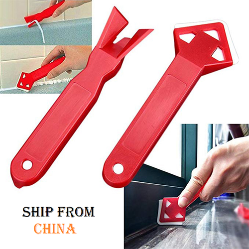 2 Pcs Silicone Scraper Caulking Tool Grout Spatula Tile Dirt Sealants ...