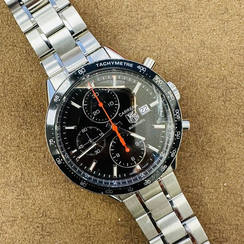 TAG Heuer - CV2014 Carrera 41mm SS Pre-Owned Men's Watch - 7160 | eBay