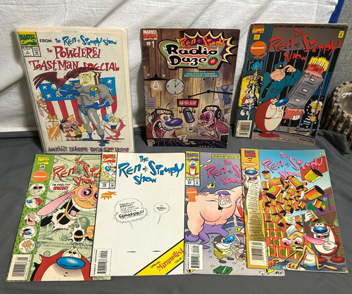 Lot 7 early REN & STIMPY SHOW Comic books MARVEL Radio Daze #1 TOASTMAN ...