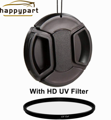 62mm Front Lens Cap Cover With 62mm HD UV Filter for All Camera Lens ...