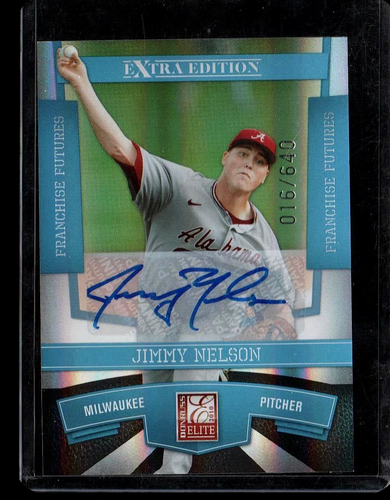 Jimmy Nelson (Brewers) 2010 Donruss Extra Edition FF RC Autograph 016/ ...