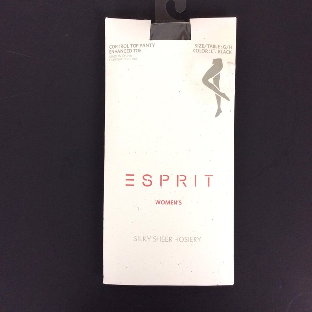Esprit Silky Sheer Hosiery Pantyhose Size GH Black Control Top Enhanced ...