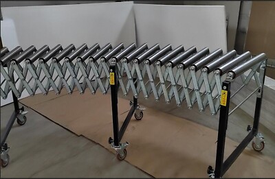 Unpowered Retractable Cargo Roller Conveyor 47.2-118in Adjustable Table ...