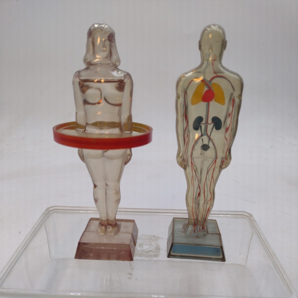 Vintage Diuril 1950s Medical Pharmaceutical Figures Clear Plastic Used ...