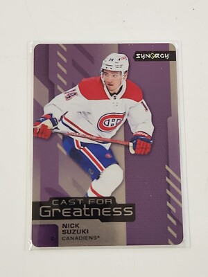 2020-21 Upper Deck Synergy Cast for Greatness Purple NICK SUZUKI SSP ...