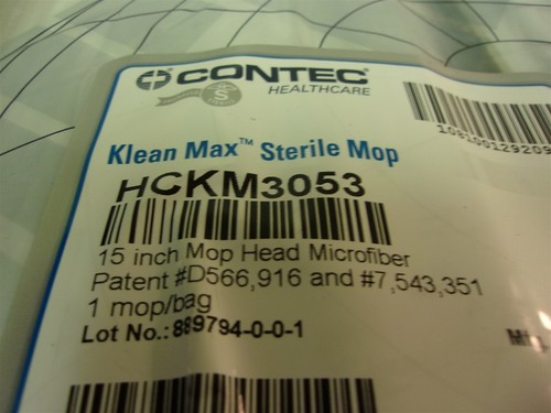 NEW Contec HCKM3053 Klean Max Sterile Mop Head 15" 10/21 Lot of 4 | eBay