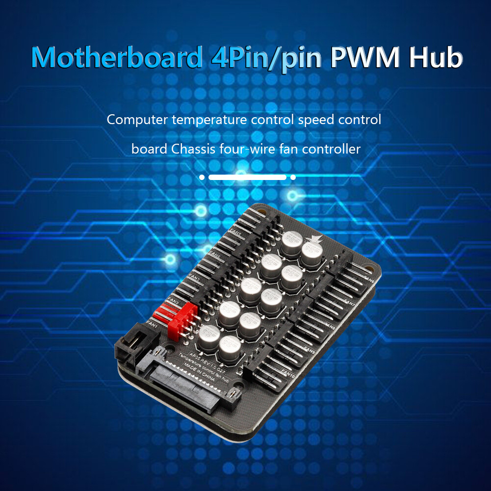 Motherboard 4 Pin PWM Cooler Fan HUB Extension Cable SATA Power Supply ...