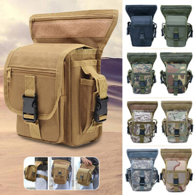Tactical Drop Leg Bag Adjustable Waterproof Belt Bag Waist Packs Molle ...