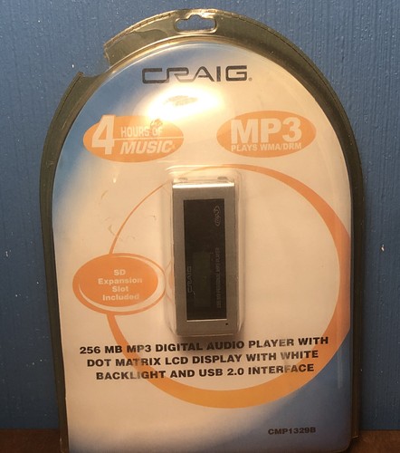 VINTAGE CRAIG CMP1329B 256mb MP3 Digital Audio Player MP3/WMA ...