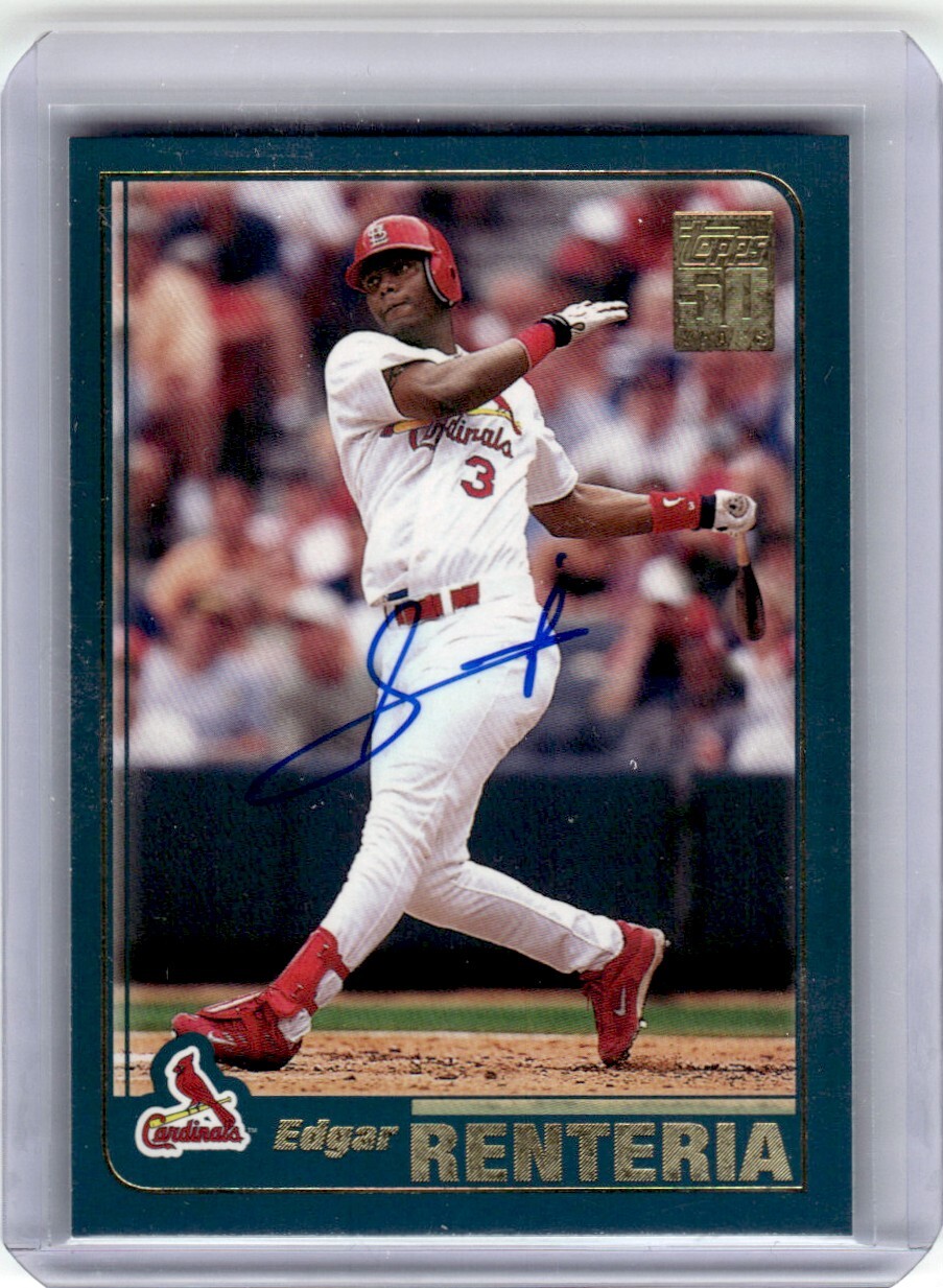 2001 Topps Edgar Renteria Auto St. Louis Cardinals #617 | eBay