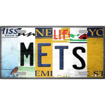 Mets Strip Art Novelty Metal License Plate Tag Tag LP-13199 | eBay