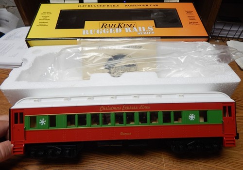 MTH RAIL KING 33-6247 CHRISTMAS DANCER MADISON COACH CAR NIB O27 SCALE ...