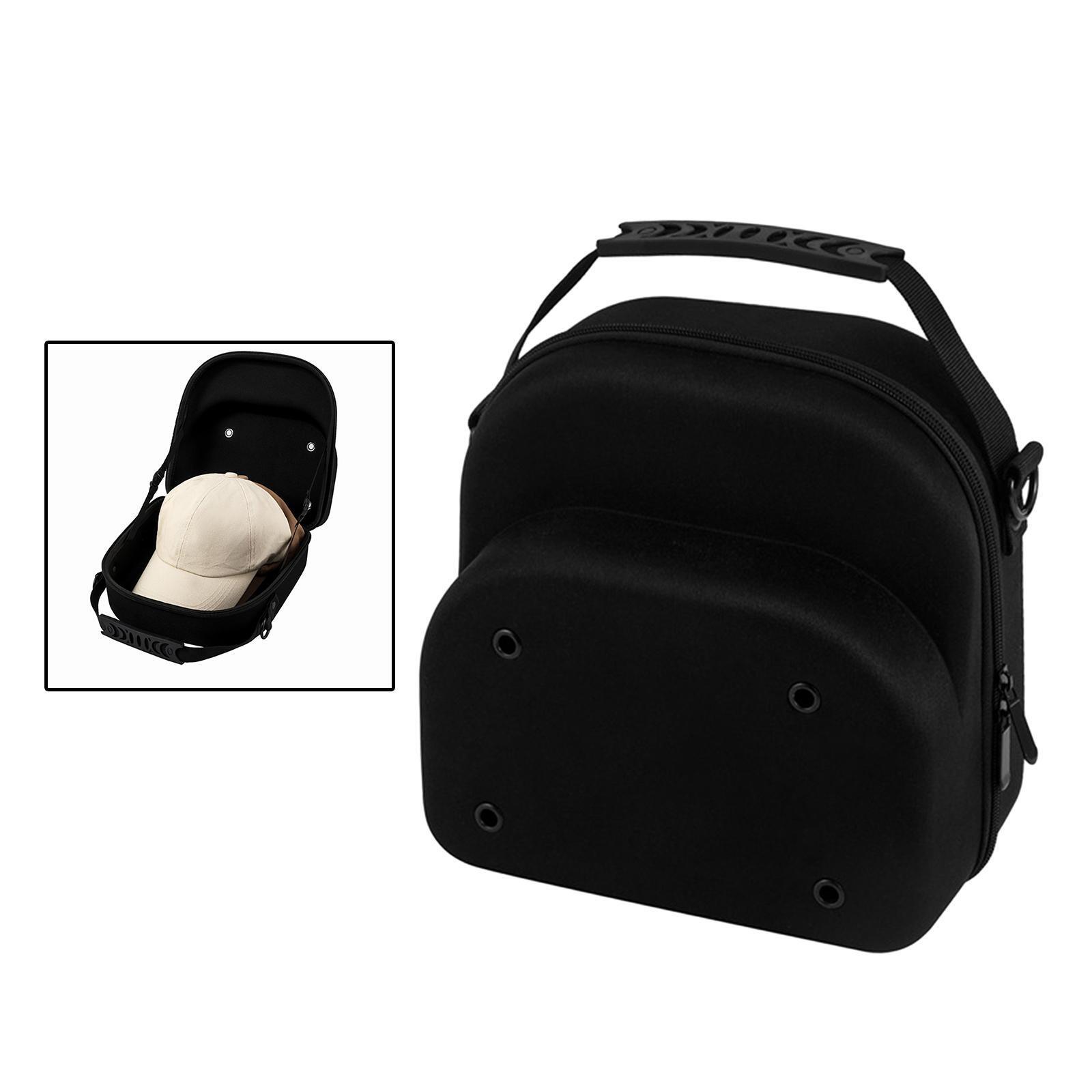Hat Case for Baseball Caps Handbag with Adjustable Shoulder Strap Black ...